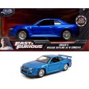 2002 Nissan Skyline GT-R R34 Fast and Furious Brian blau 1:32 Jada To ...